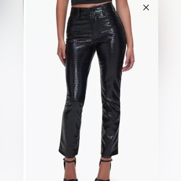 Good American | Pants & Jumpsuits | Good American Classic Croc Embossed ...